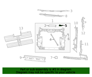 2021-2023 Jeep Radiator Bracket 68543805aa | TascaParts.com