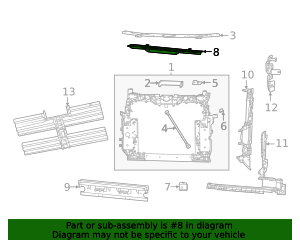 2021-2023 Jeep Grand Cherokee L Upper Deflector 68408277aa | TascaParts.com