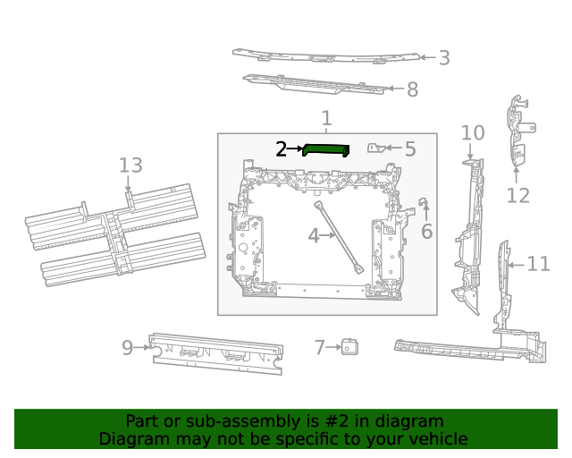 2021-2023 Jeep Radiator Support Seal 68543856aa | TascaParts.com