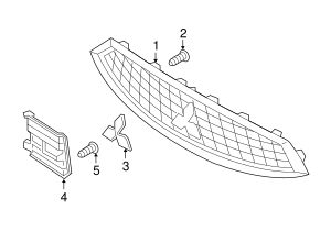 6402A380 - Upper Grille 2017-2020 Mitsubishi Mirage | Mitsubishi Direct ...