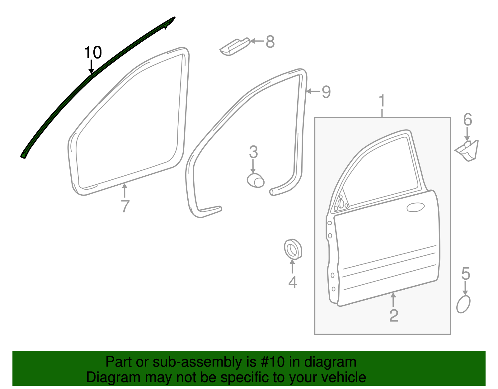 2011-2016 Kia Optima Upper Weather-Strip 82150-2T000 | OEM Parts Online
