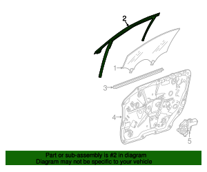 2014-2020 Mercedes-Benz Window Channel 222-725-01-25 | AutoNationParts.com