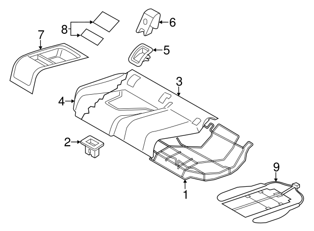 2012-2014 Audi Child Restraint Anchor Plate Cap 8T0-887-233-B-EP5 ...
