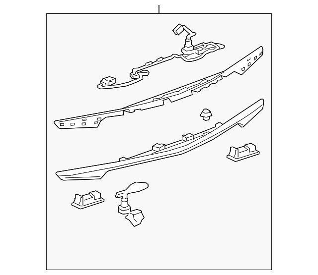 2017-2019 Cadillac XT5 Galvano Silver Deck Lid Center Applique with ...