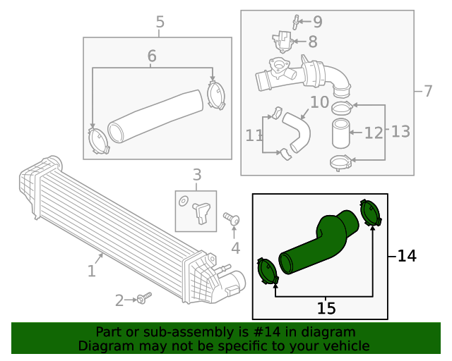 Ford L1MZ-6F073-A - Inter-Cooler Hose - 2020-2021 Ford Explorer | OEM ...