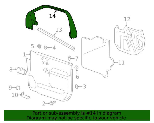 2019-2020 GM Upper Trim - Driver's Side (LH) 84534156 | TascaParts.com