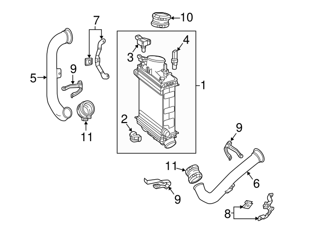 276-090-00-41 - Air Duct Lower Bracket 2015-2020 Mercedes-Benz ...