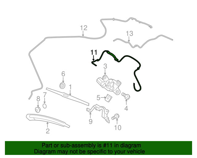 Genuine OEM Ford Part - Rear Hose BE8Z-17408-A | Genuine OEM Ford Parts ...