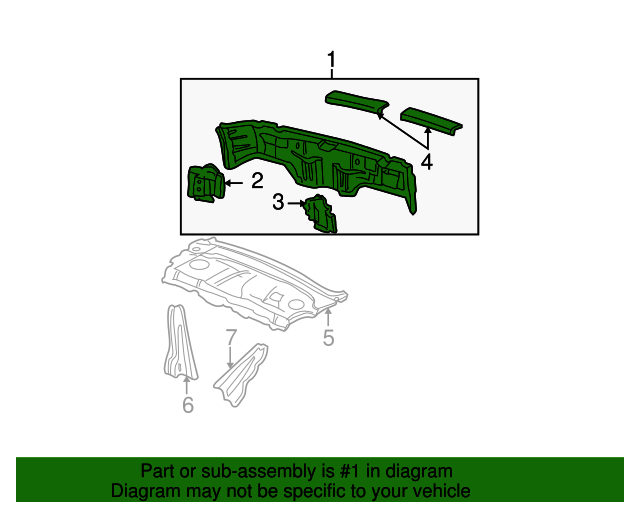 66100-S5P-A00ZZ - Panel, Rear - 2001-2005 Honda Civic | Honda Factory Parts