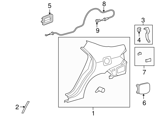 Toyota Fuel Door Part# 7735002070 | Toyota Of Colorado Springs Parts