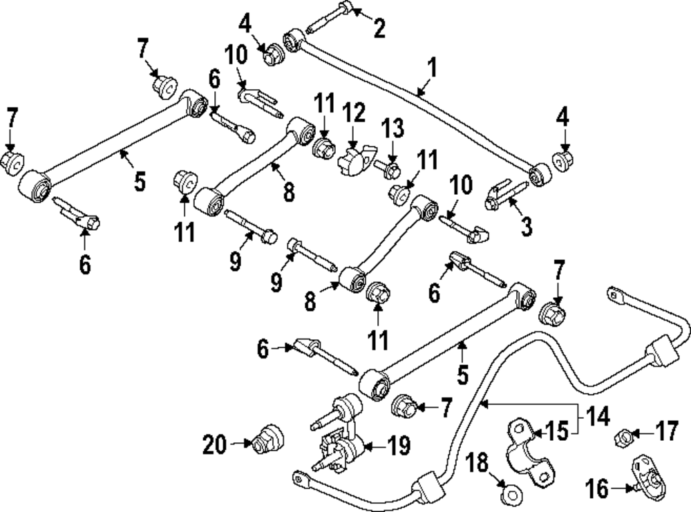 MB3Z-5500-E - Rear Upper Control Arm Ford 2021-2024 Ford Bronco | Parts ...