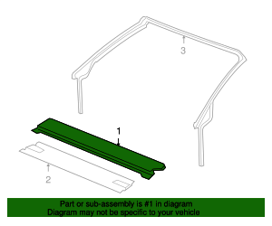 2008-2009 Pontiac G6 Panel Rf Rr Pnl Frt Hdr 15923696 | TascaParts.com