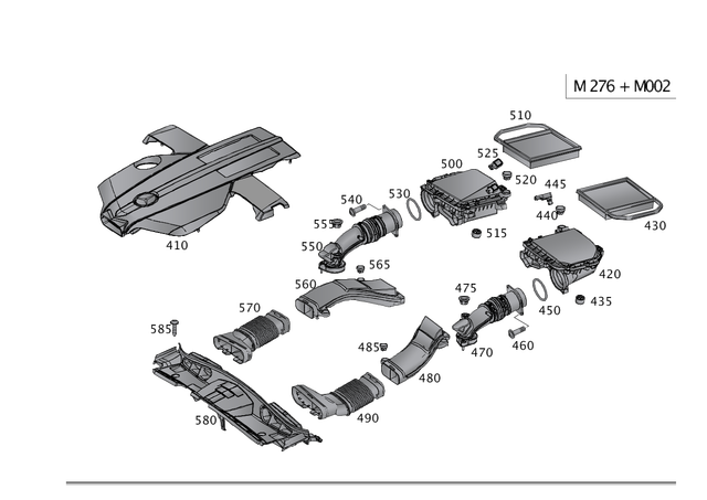 276-090-08-11 - Air Intake Hose 2017-2020 Mercedes-Benz SLC43 AMG ...
