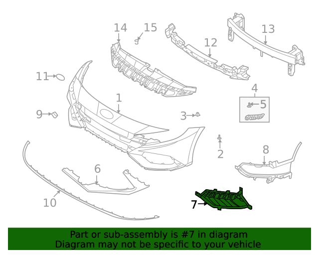 86562-AA810 - Bumper Cover Spacer Panel 2021-2023 Hyundai Elantra ...