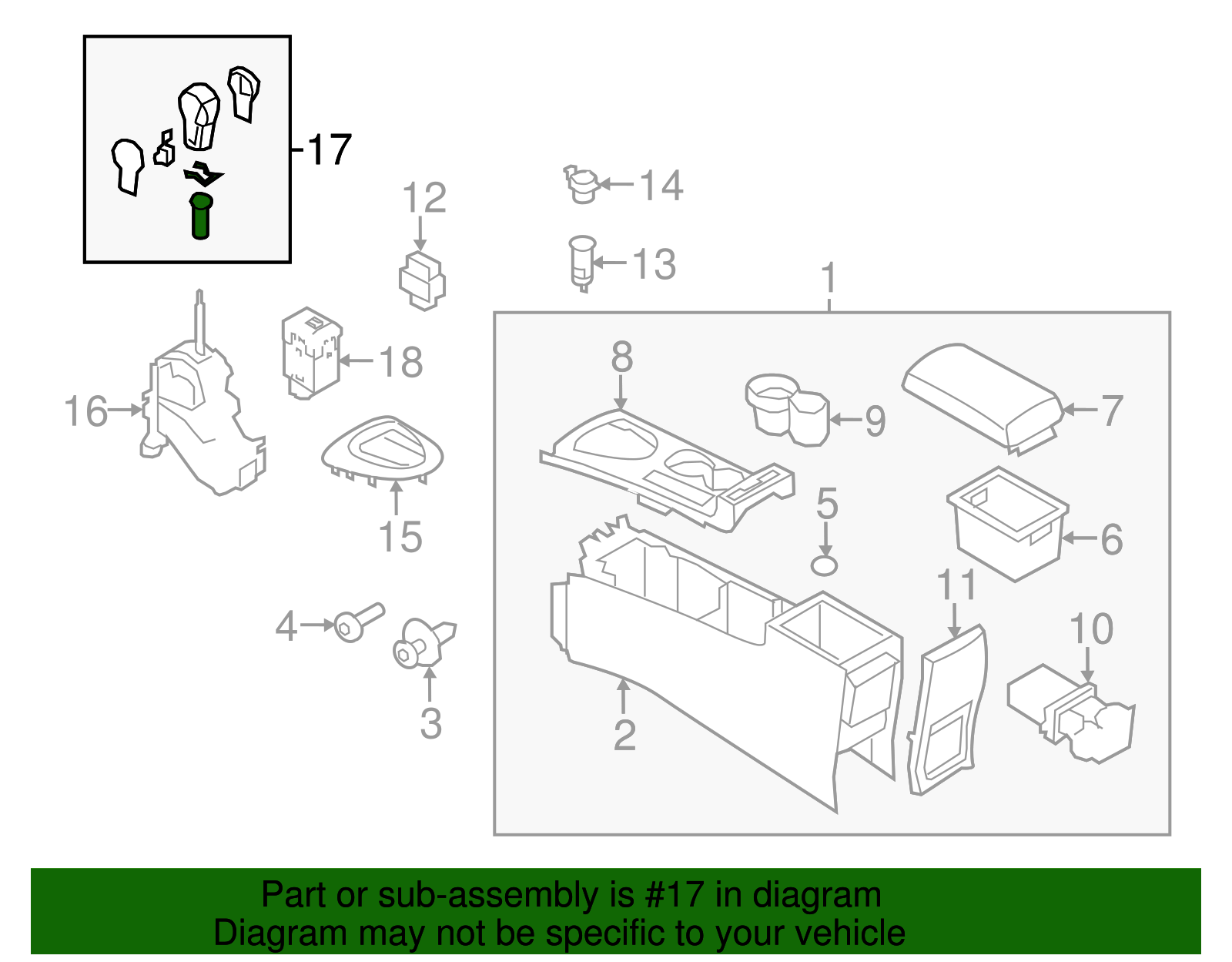2008-2015 Nissan Shift Knob 34910-JM00A | Bill Kay Nissan Parts