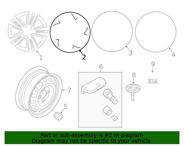 2020 Kia Sportage Wheel, Alloy 52910-D9230 | TascaParts.com