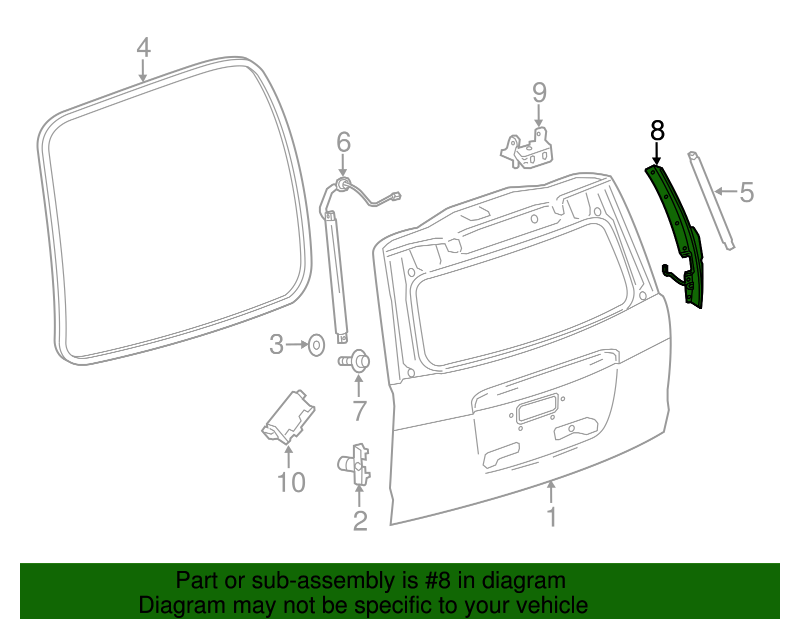 2015-2020 GM Passenger Side Liftgate Object Sensor 23454230 GM ...