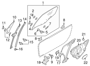 n24359590b - Window Regulator 2016-2023 Mazda MX-5 Miata ...