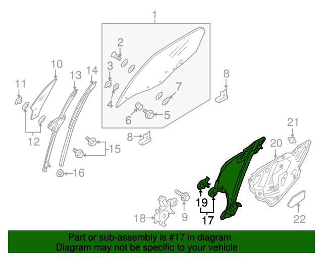 2016-2024 Mazda MX-5 Miata Window Regulator N243-59-590B | OEM Parts Online