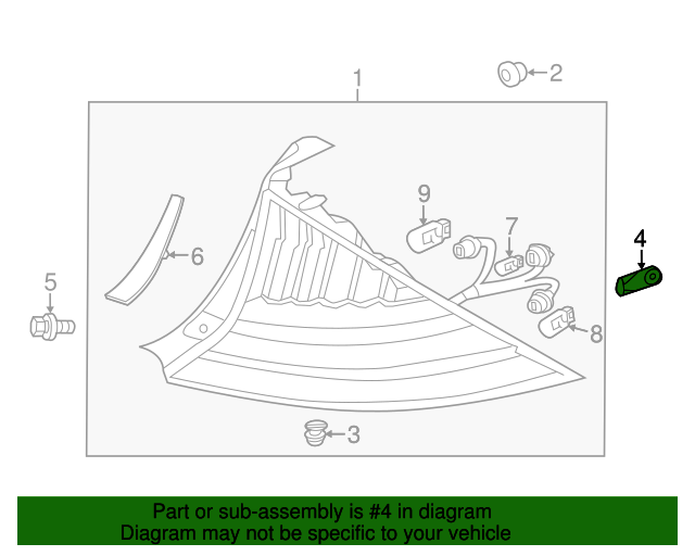 90650-SZT-J01 - Tail Lamp Assembly Retainer Clip 2011-2016 Honda ...