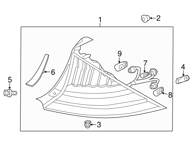 90650-SZT-J01 - Tail Lamp Assembly Retainer Clip 2011-2016 Honda ...