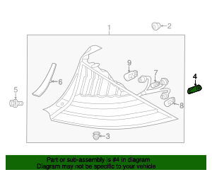 90650-SZT-J01 - Tail Lamp Assembly Retainer Clip 2011-2016 Honda ...
