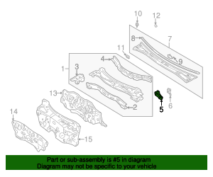 1995-2002 Mazda Millenia Dash Cross-Member Gusset - Driver's Side (LH ...