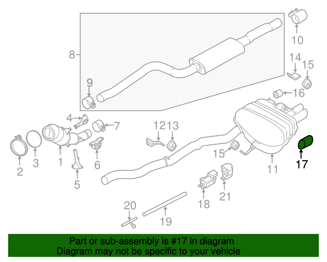 18307823928 - 2011-2016 BMW Tail Pipe Extension (18-30-7-823-928) | BMW ...