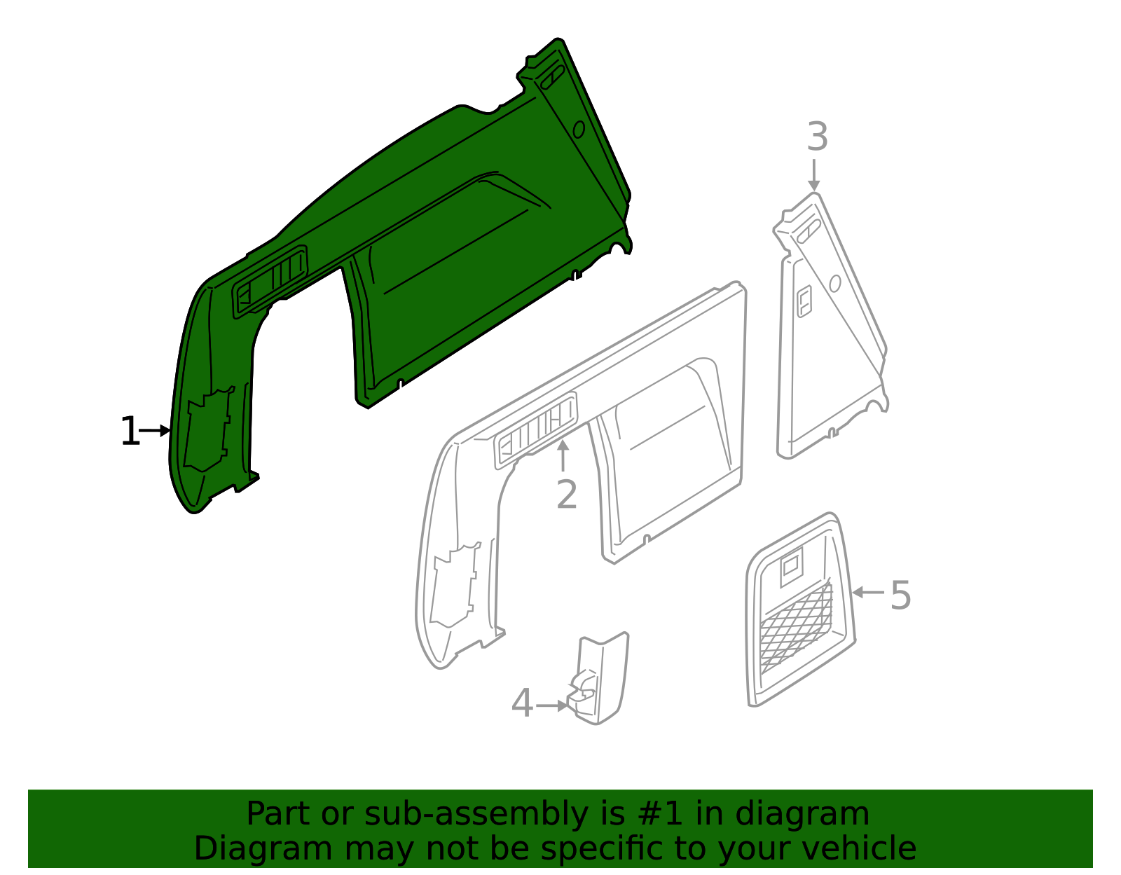 51-47-5-A0B-5C7 - 2019-2023 BMW X5 - Wheelhouse Trim | BMWPartsHub