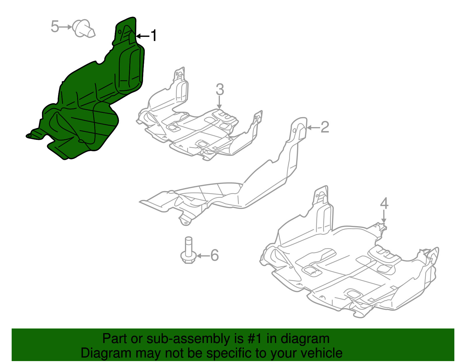 2008-2011 Subaru Impreza Splash Shield 56410AG033 | Subaru Parts Store