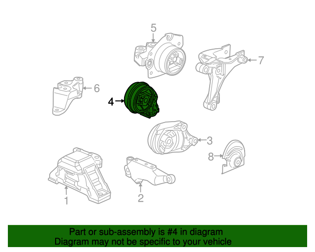 2003-2010 GM Trans Mount 20814994 | GMPartsDirect.com