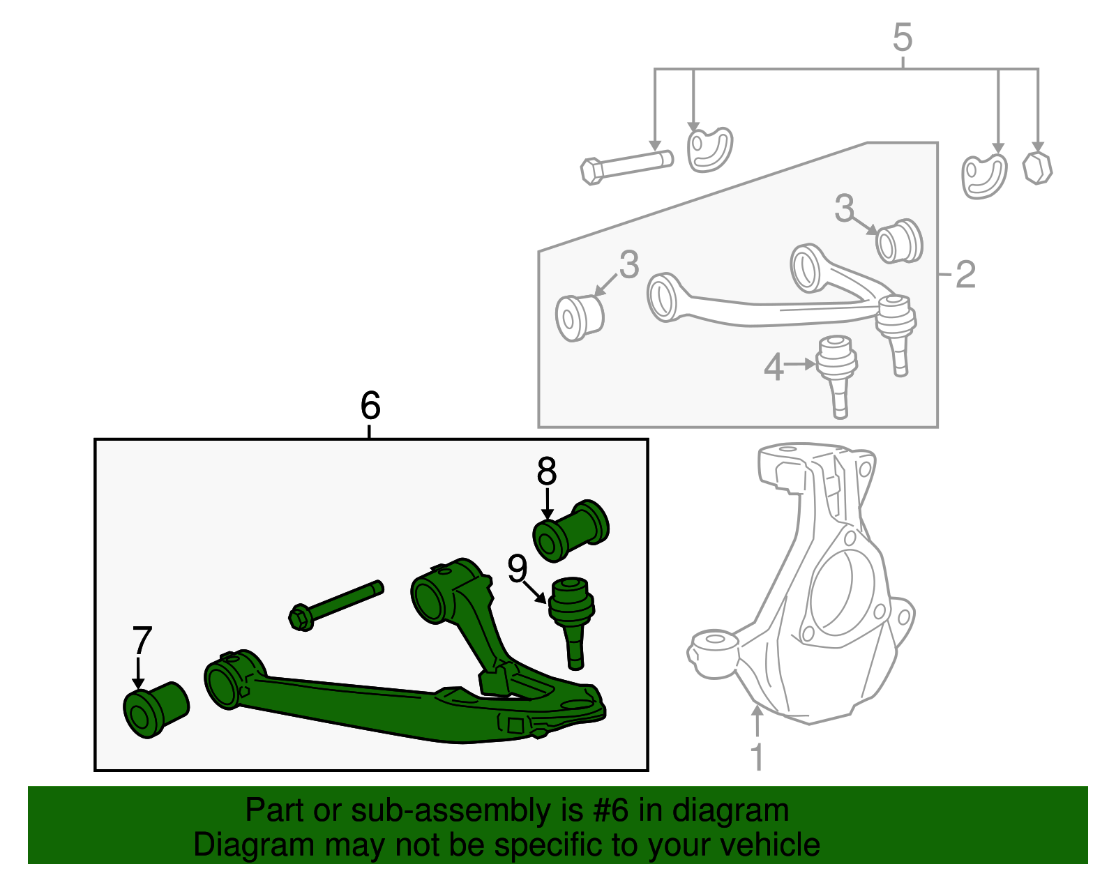 2014-2020 GM Lower Control Arm - Driver's Side (LH) 84114505 ...