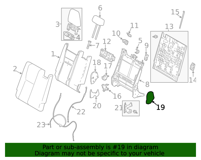 2020-2021 Toyota Highlander Hinge Cover 79273-0E180-E0 | OEM Parts Online