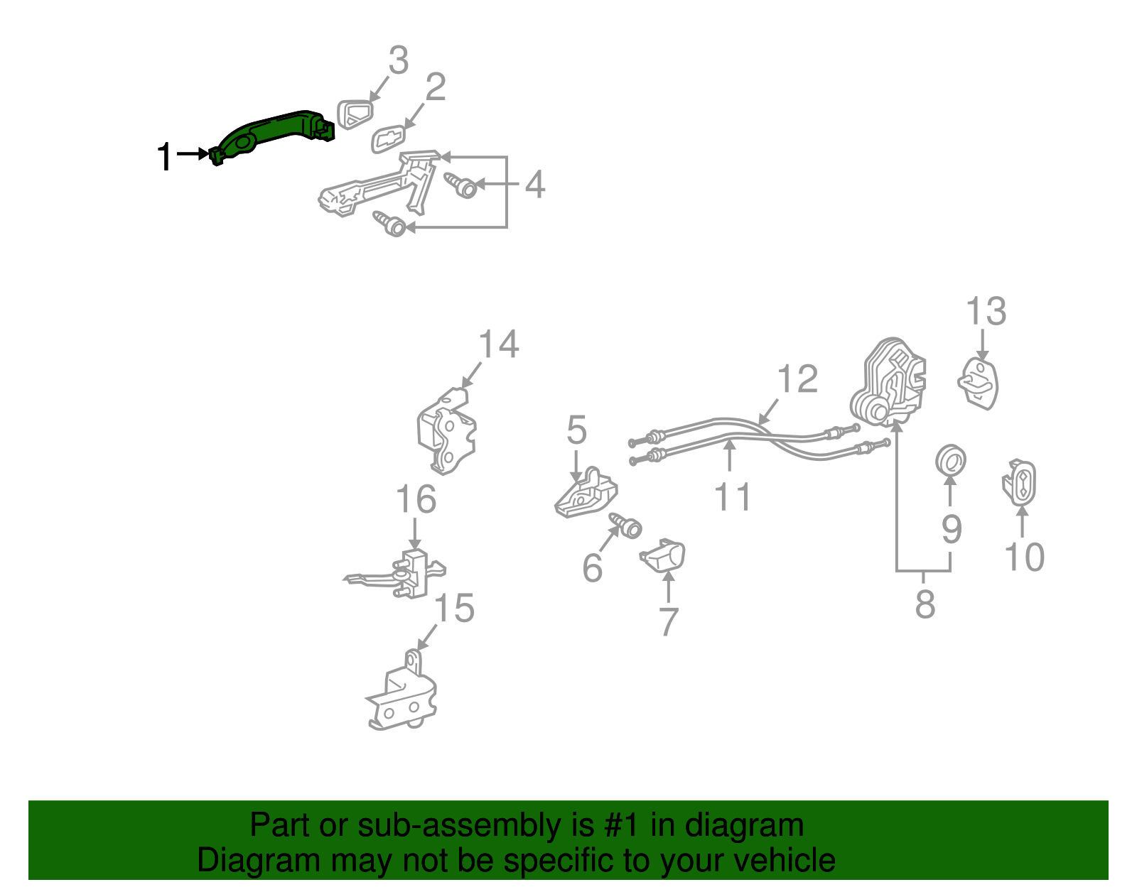 2010-2014 Toyota 4Runner 2010-2014 Toyota 4Runner - Handle, Outside ...