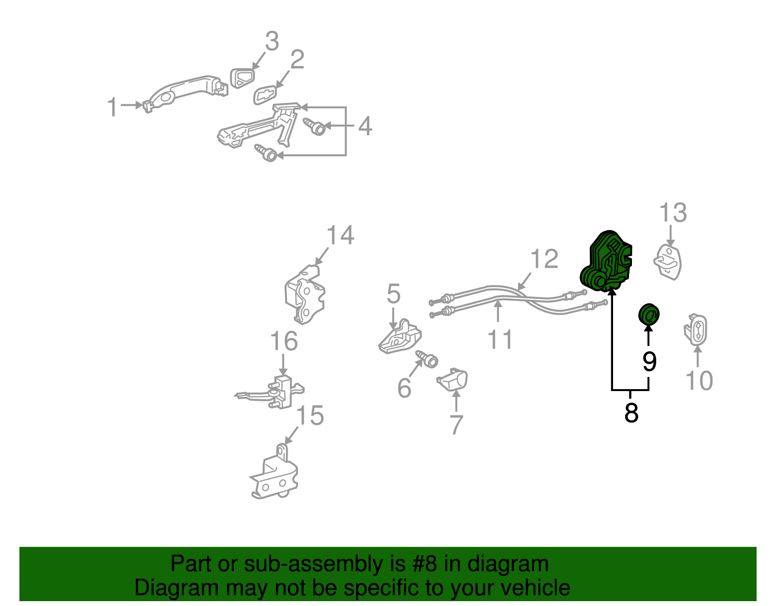 Genuine Toyota Door Lock Actuator Motor part# 69050-06100 for 2007-2024 ...
