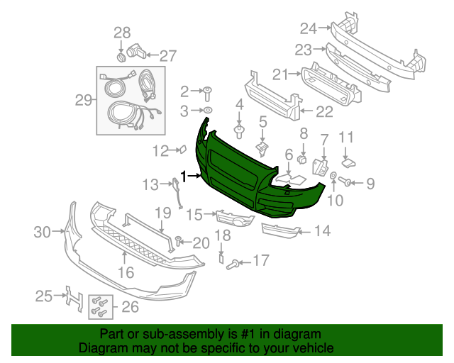 2008-2010 Volvo C30 Bumper Cover 39876596 | Genuine Volvo Replacement Parts