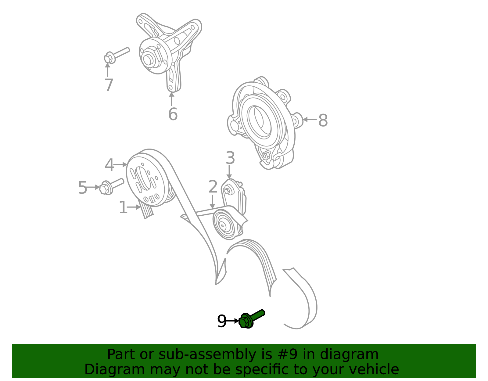 FS108256 - Belt Tensioner Bolt 1987-2023 Land Rover | Land Leaping ...