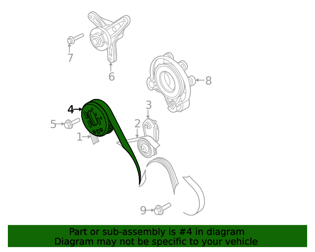 Genuine OEM Fan Pulley Part# LR121783 Fits 2020-2023 Land Rover: Up To ...