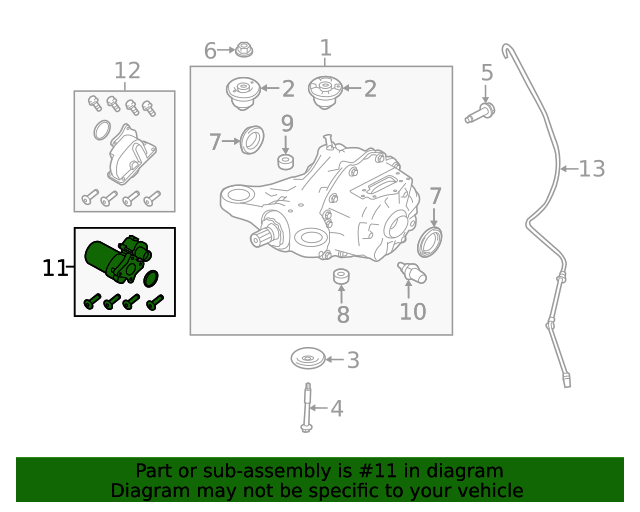 LR041966 - Differential Lock Motor - 2013-2020 Land-Rover | Land Rover ...