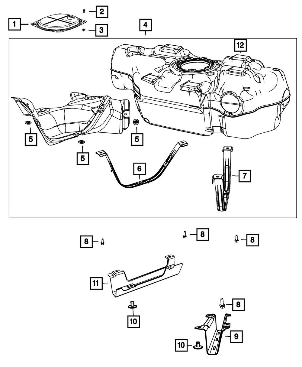2012-2019 Fiat 500 Fuel Tank 68104307AB | Mopar eStore