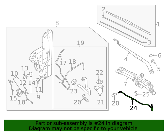 1991-2023 Hyundai Washer Hose 9J700-31047 | OEM Parts Online