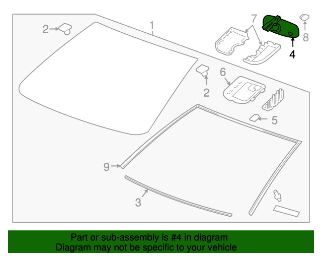 2010-2021 GM Inside Rearview Mirror 13584891 GM | GMPartsDirect.com