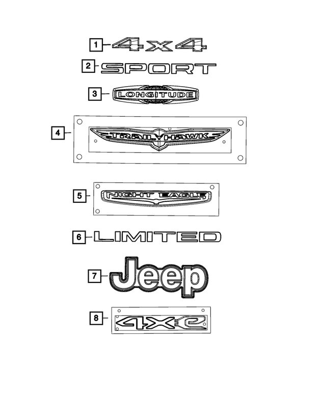 2022-2023 Jeep Renegade Nameplate 68588548AA | Mopar eStore