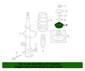2014-2023 Nissan Strut Mount 54320-3VA0A | Parts for Nissans