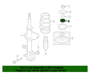 2012-2019 Nissan Strut Bearing 54325-1HA0A | Online Nissan Parts and Nissan Accessories