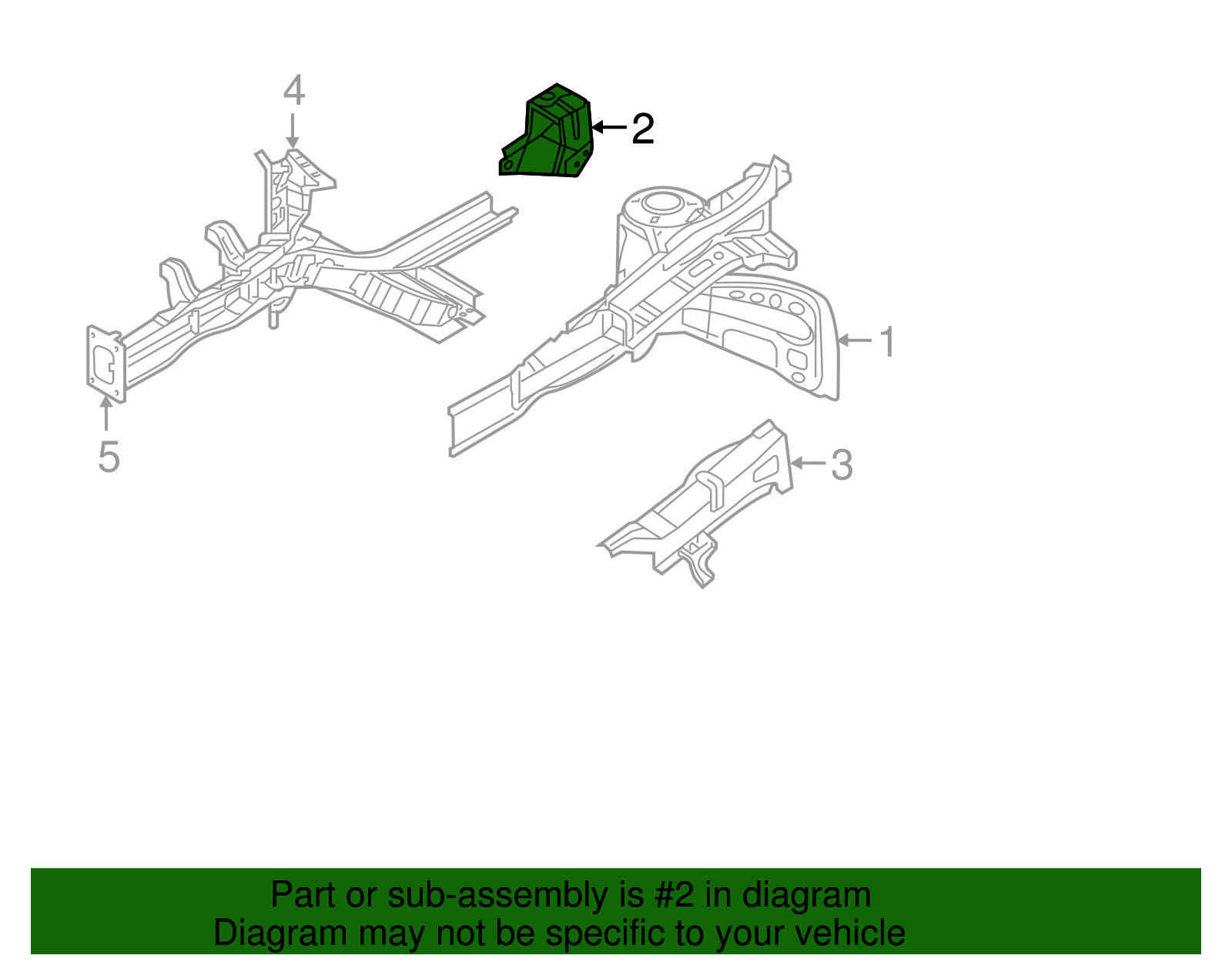 2017-2022 Hyundai Ioniq Fender Mtg Bkt 64587-G2000 | Hyundai Wholesale ...