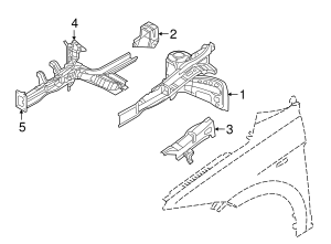 64577-G2000 - Fender Mtg Bkt - 2017-2022 Hyundai Ioniq | hyundaiparts