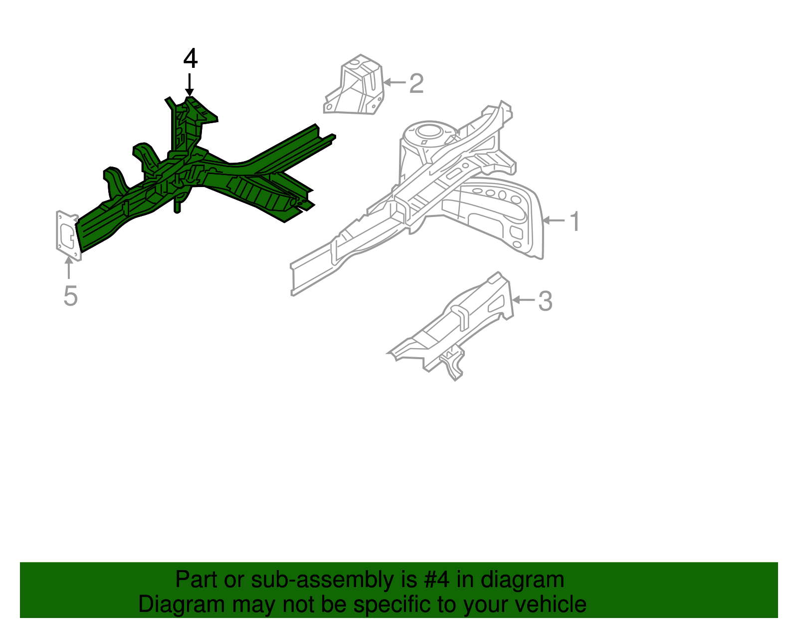 2017-2019 Hyundai Ioniq Rail Assembly 64601-G7000 | Hyundai Wholesale ...