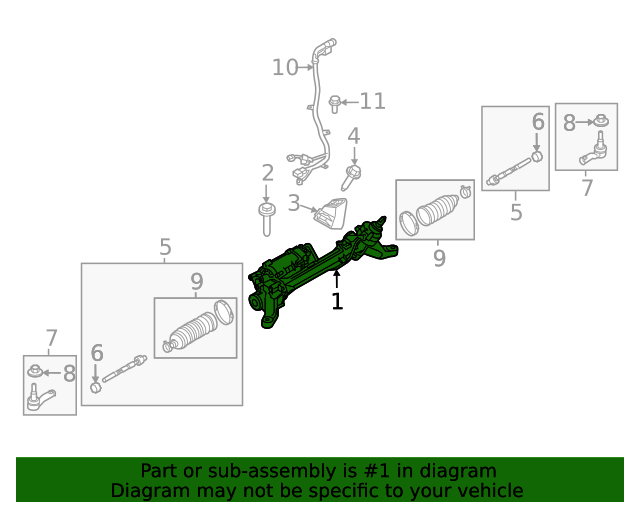 2017-2023 Land Rover Steering Gear LR178238 | LandRoverParamusParts