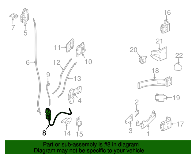 2010-2018 Mercedes-Benz Lower Latch 906-740-09-35 | MB Parts Center